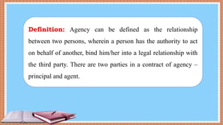 Contract of agency | PPTX