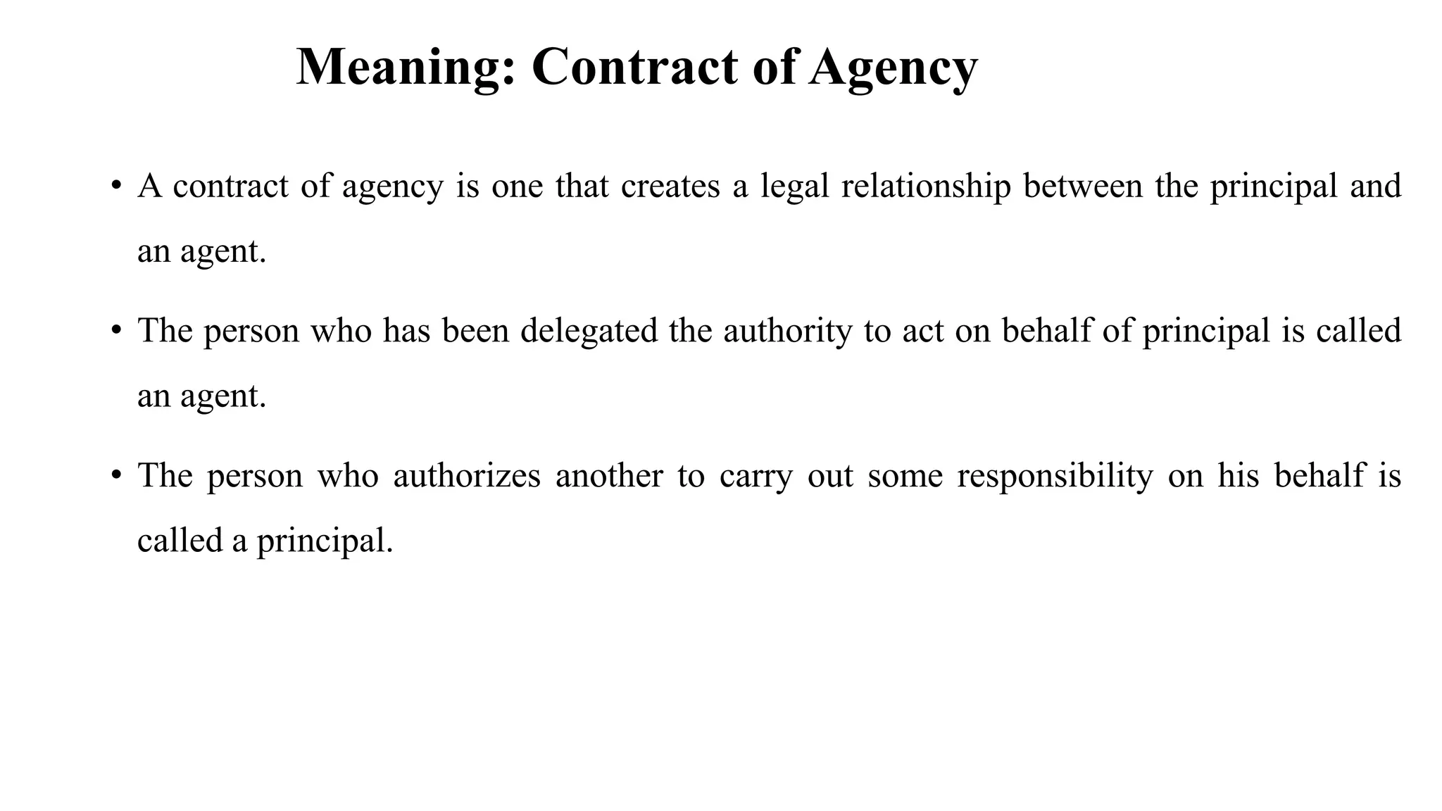 Contract of agency | PPT