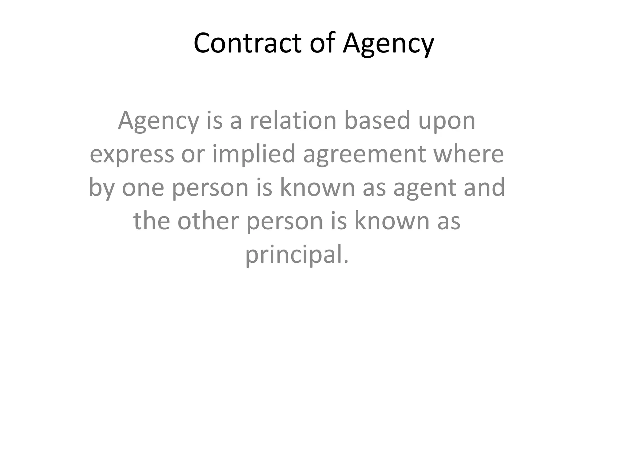 contract of agency | PPTX