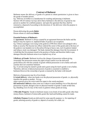 Bailment Agreement Template