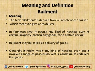 Contract of Bailment | PPTX