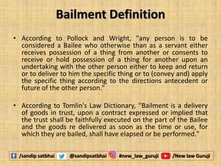 Contract of Bailment | PPTX