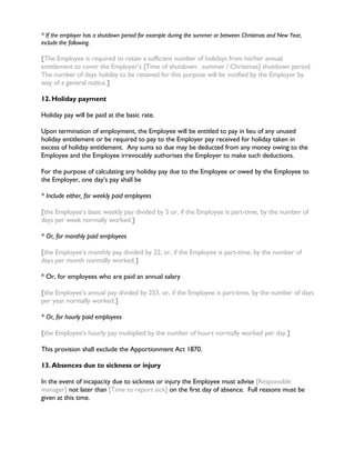 Contract of employment | DOC
