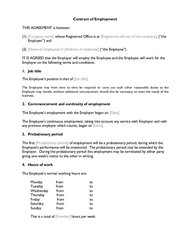 Sample employment contract ireland - khjvnuf