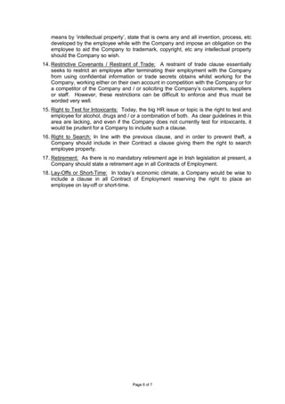 Contract of Employment | PDF