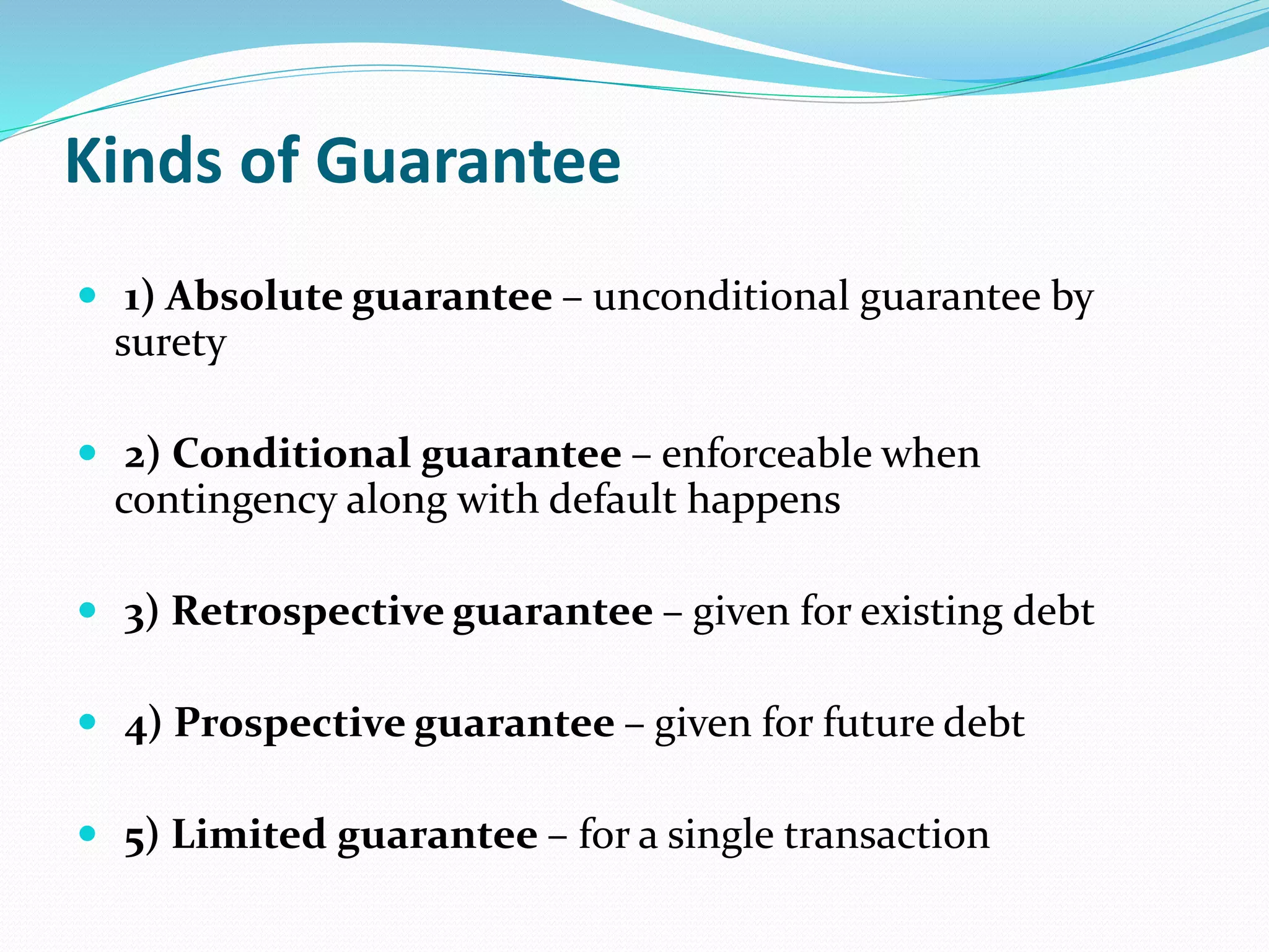 Contract of guarantee | PPTX