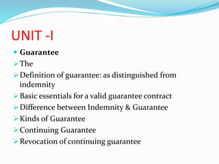 Contract of guarantee | PPTX