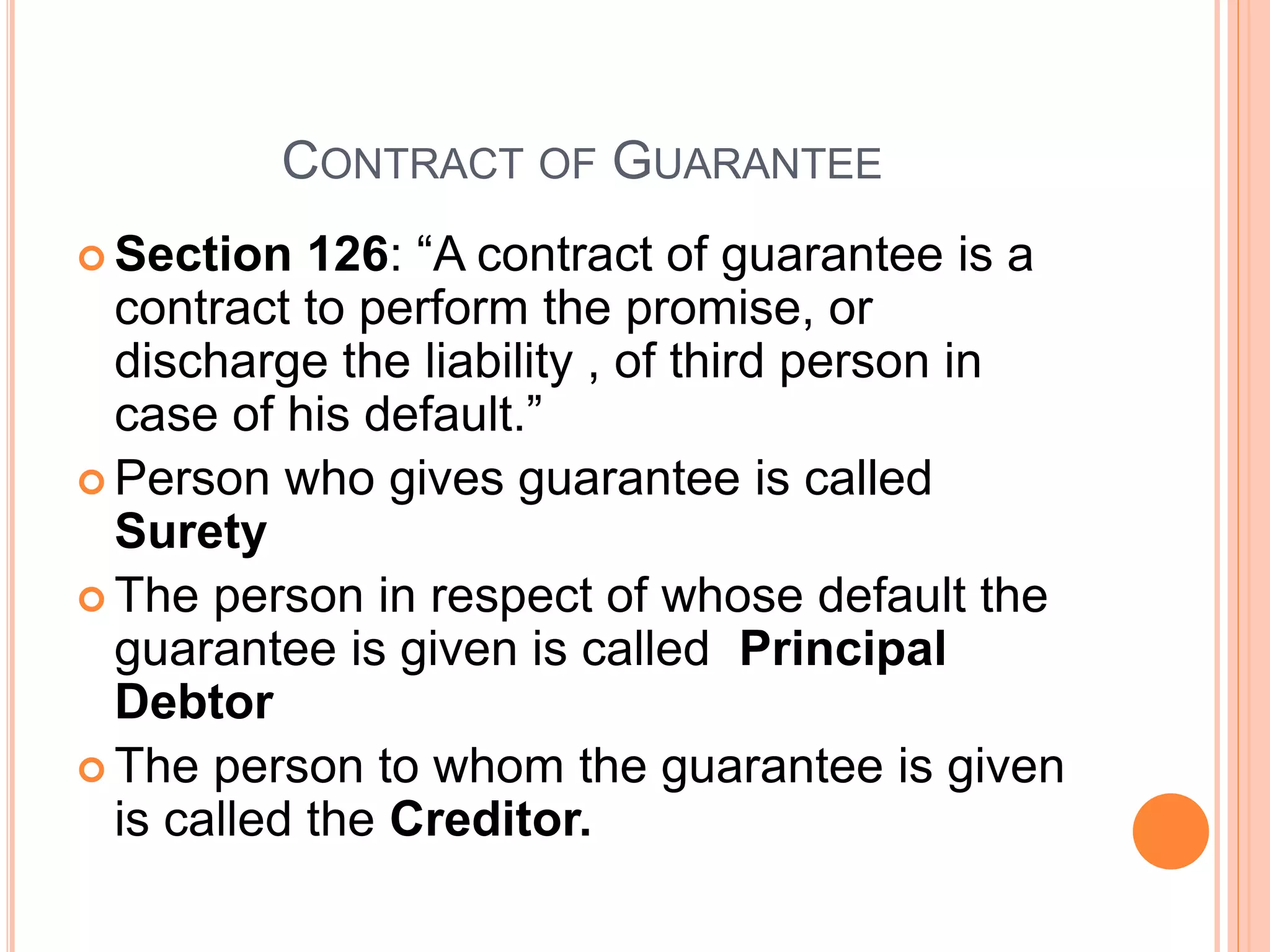 Contract of guarantee | PPTX