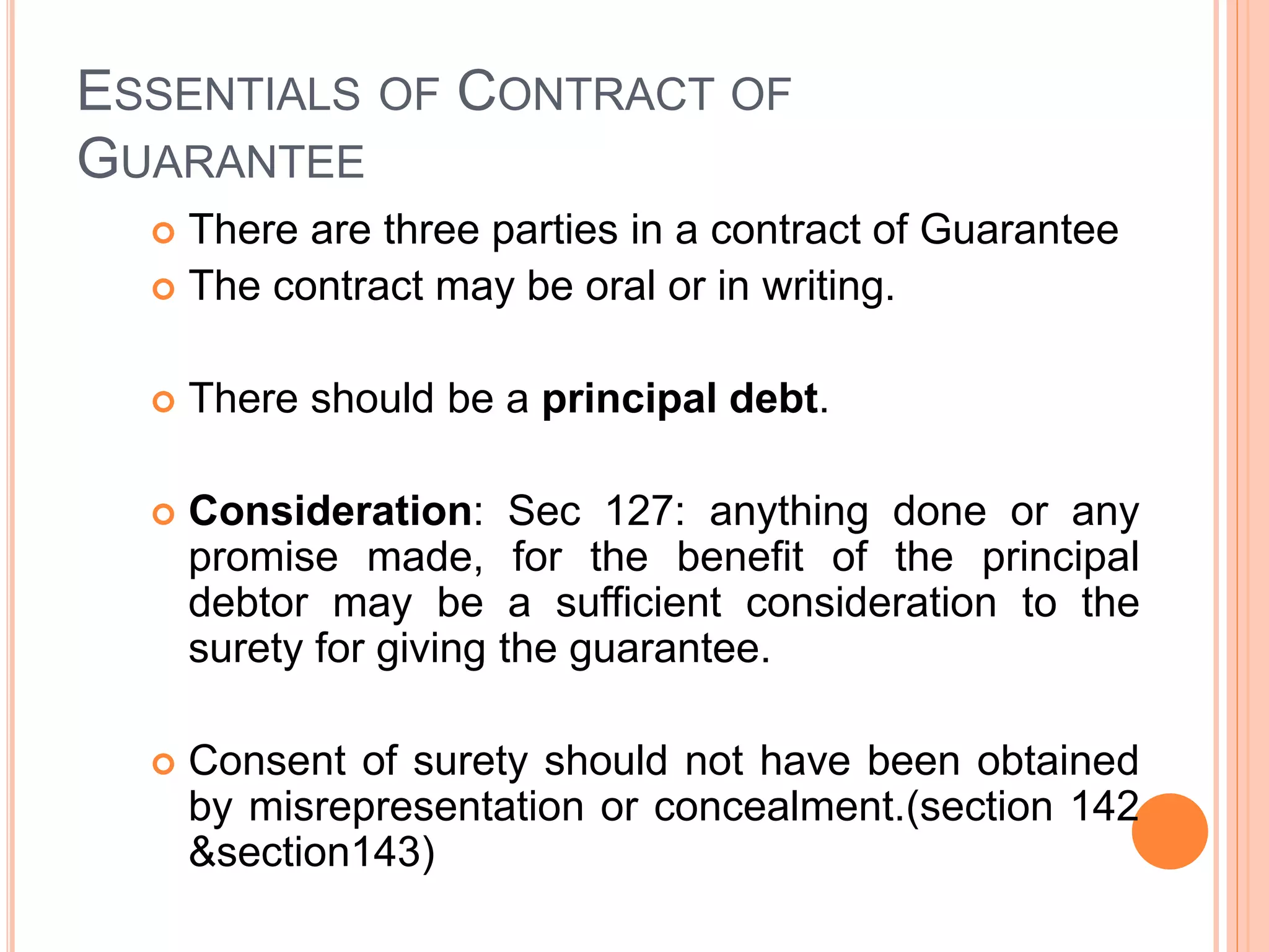 Contract of guarantee | PPTX