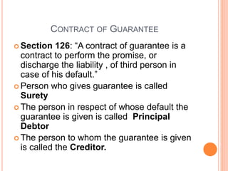 Contract of guarantee | PPTX