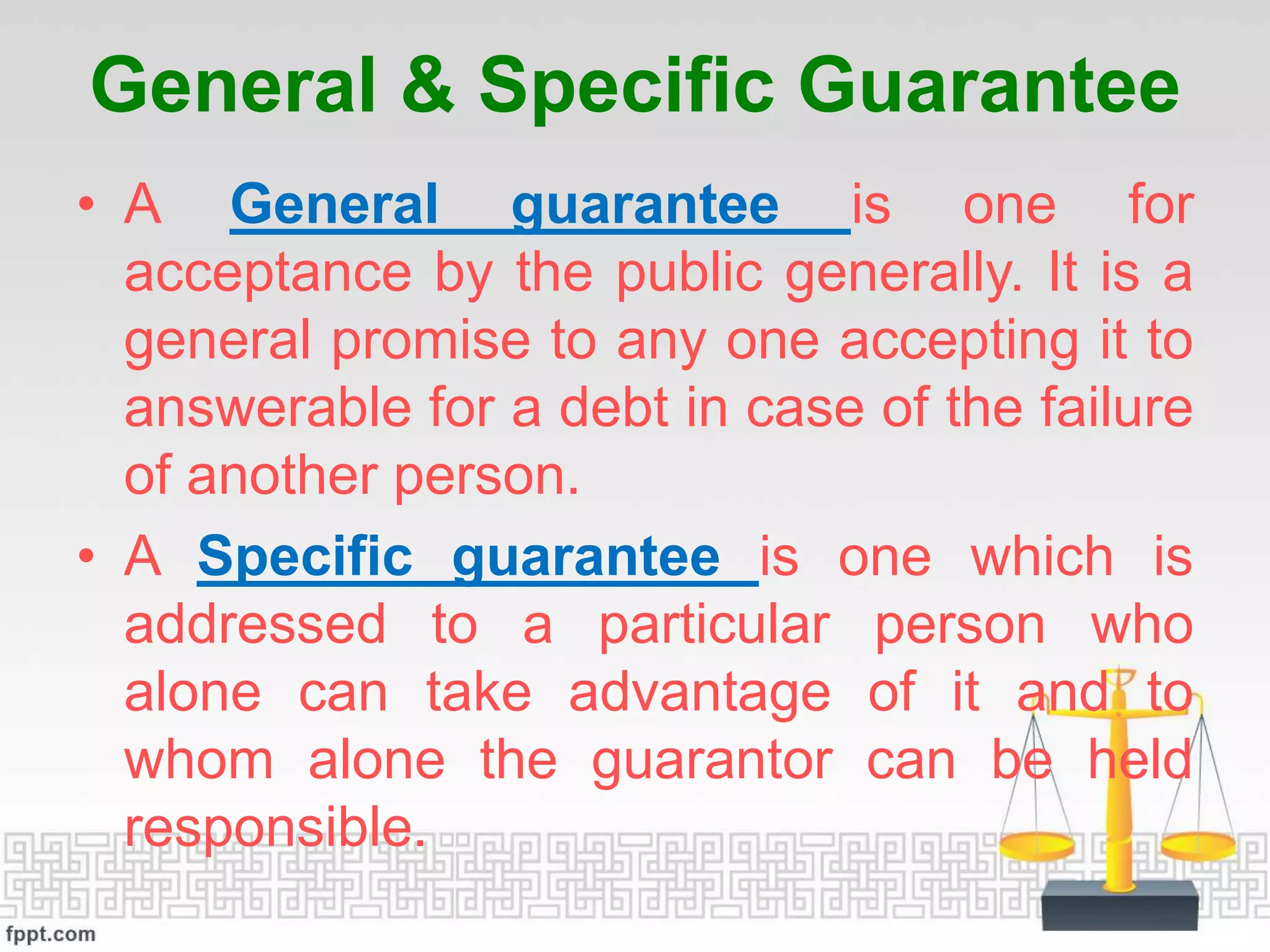 Contract of guarantee part 1 | PPT