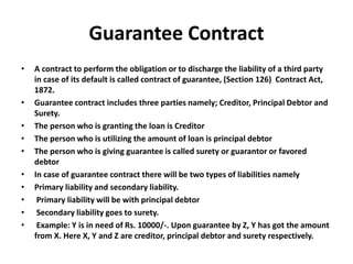 Contract of guarentee and indemnity | PPTX