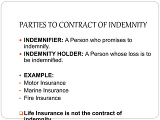 Contract of indemnity | PPT