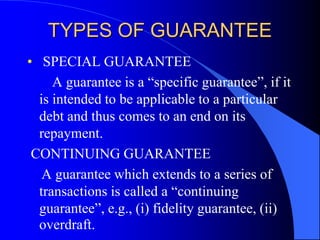 Contract of indemnity,Guarantee & Bailment | PPTX