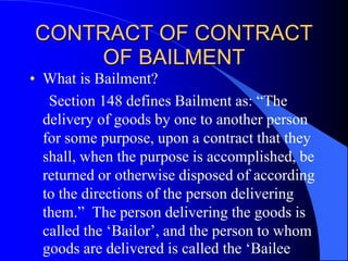 Contract of indemnity,Guarantee & Bailment | PPTX | Life Insurance ...