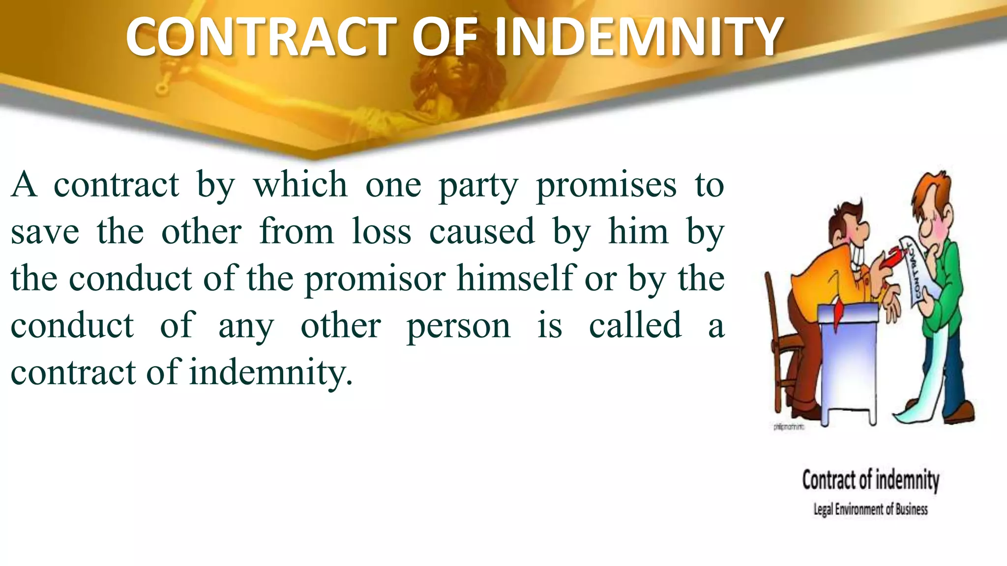 Contract of indemnity | PPTX