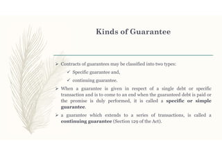 Contract of indemnity and guarantee | PDF