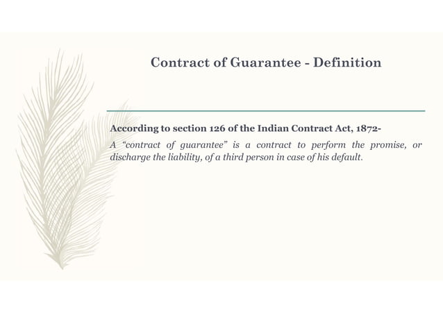 Contract of indemnity and guarantee | PDF | Life Insurance | Insurance