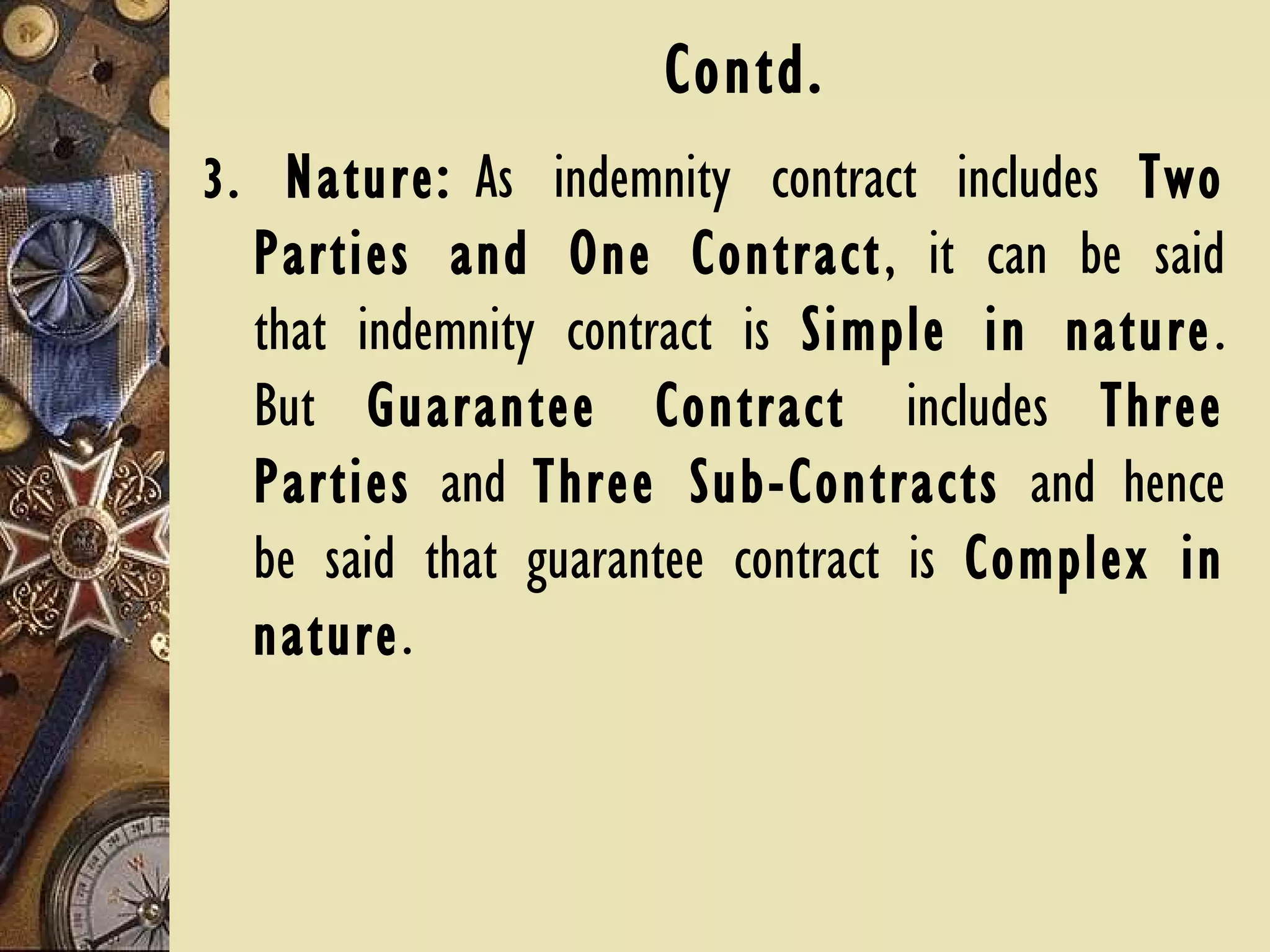 Contract of Indemnity and Guarantee | PPT
