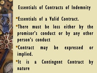 Contract of Indemnity and Guarantee | PPT