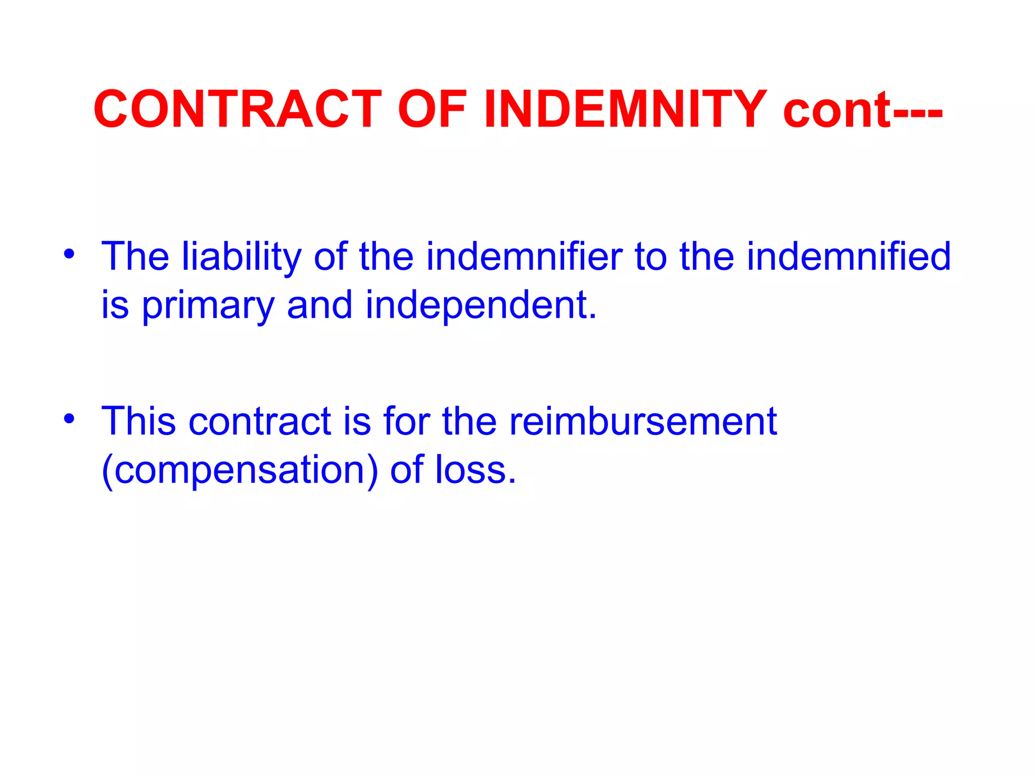 Contract of indemnity contract of guarantee | PPT