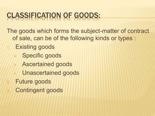 Contract of sale of goods | PPT