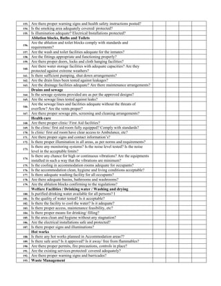 Contractor camp inspection check list rev 9 12 16.00hr