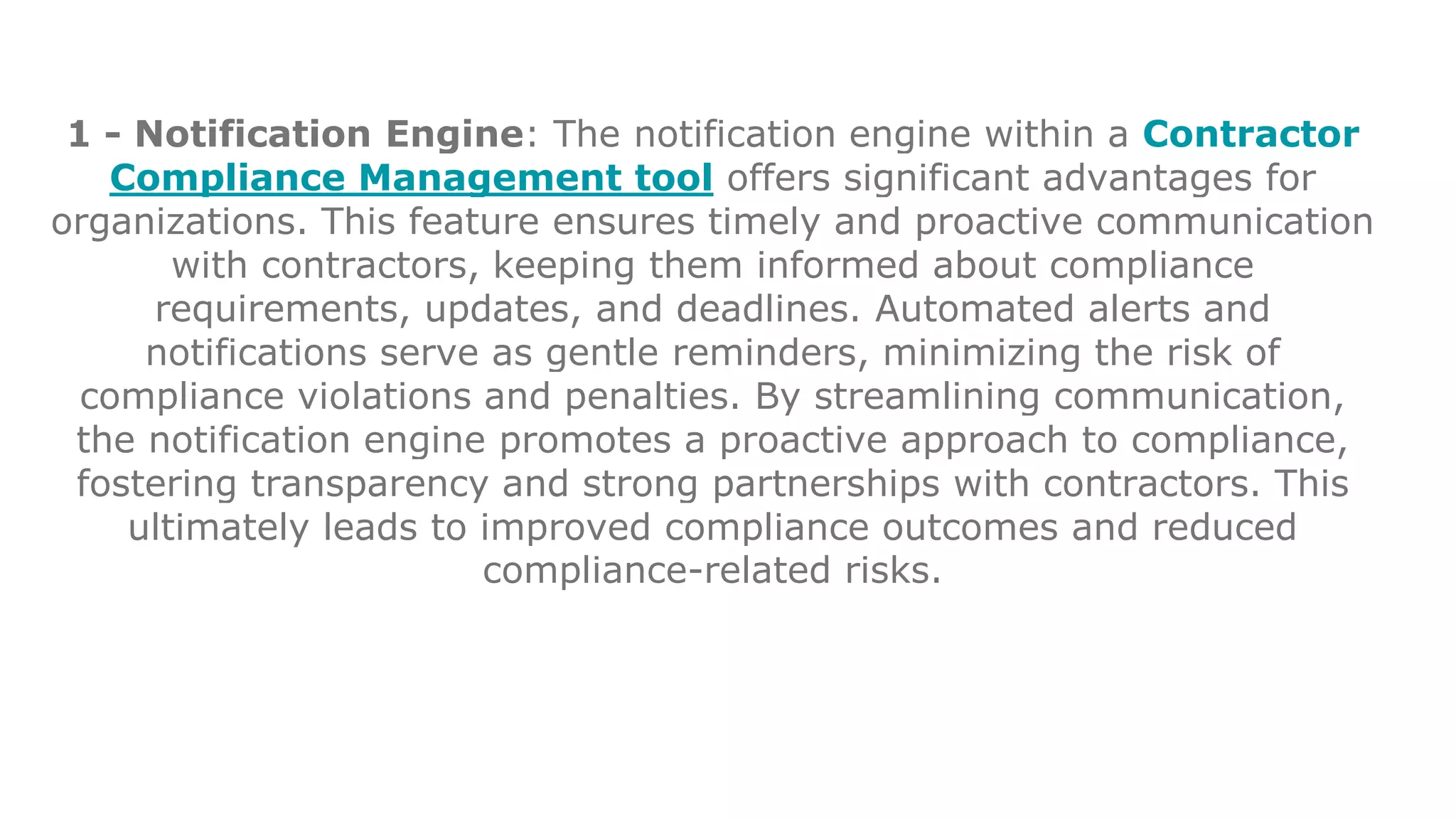 Contractor Compliance Management Tool | PPTX