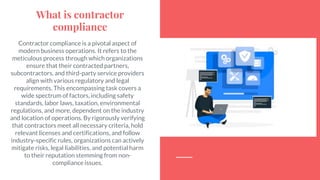 Contractor Compliance Management Tool | PPTX