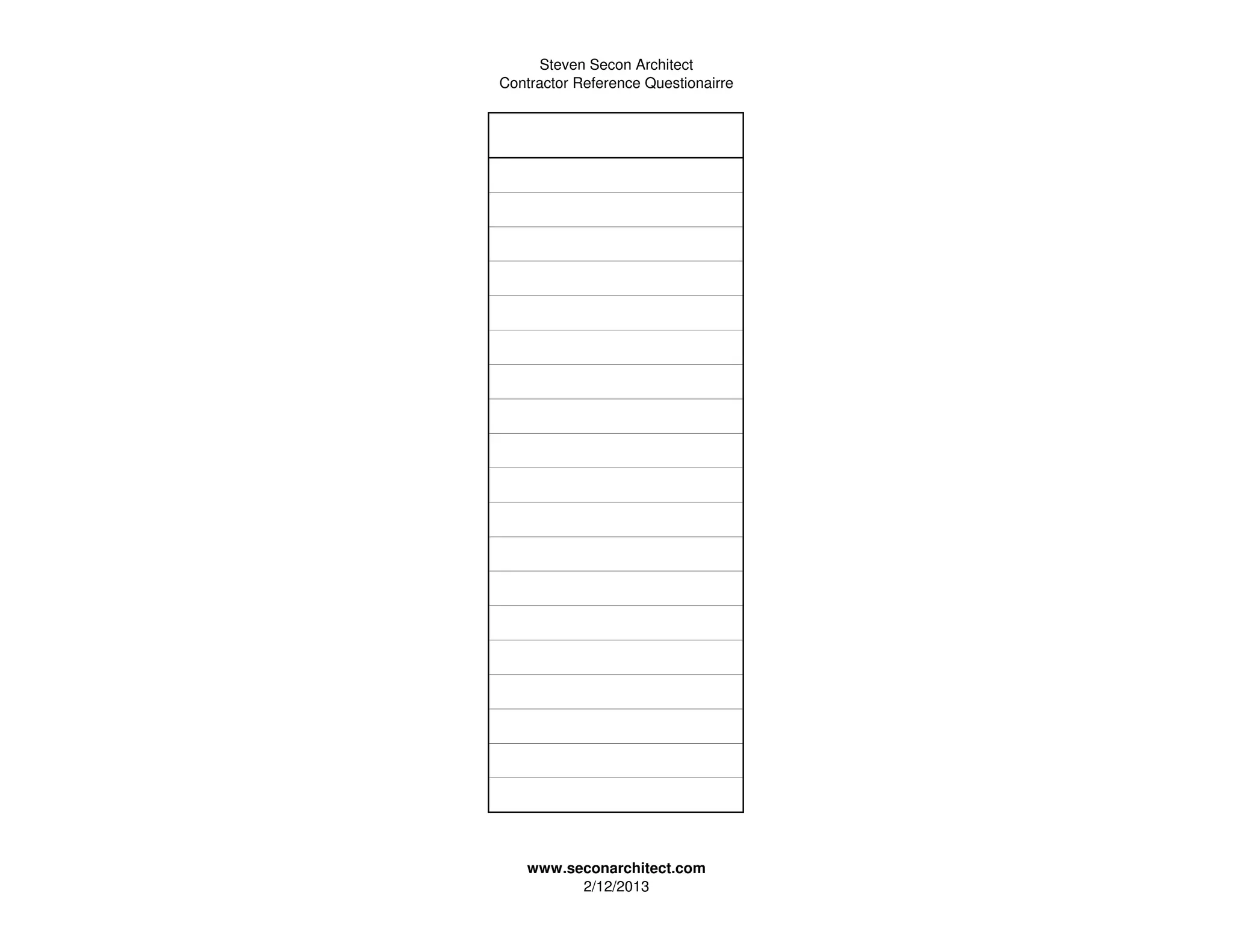 Contractor evaluation chart | PDF