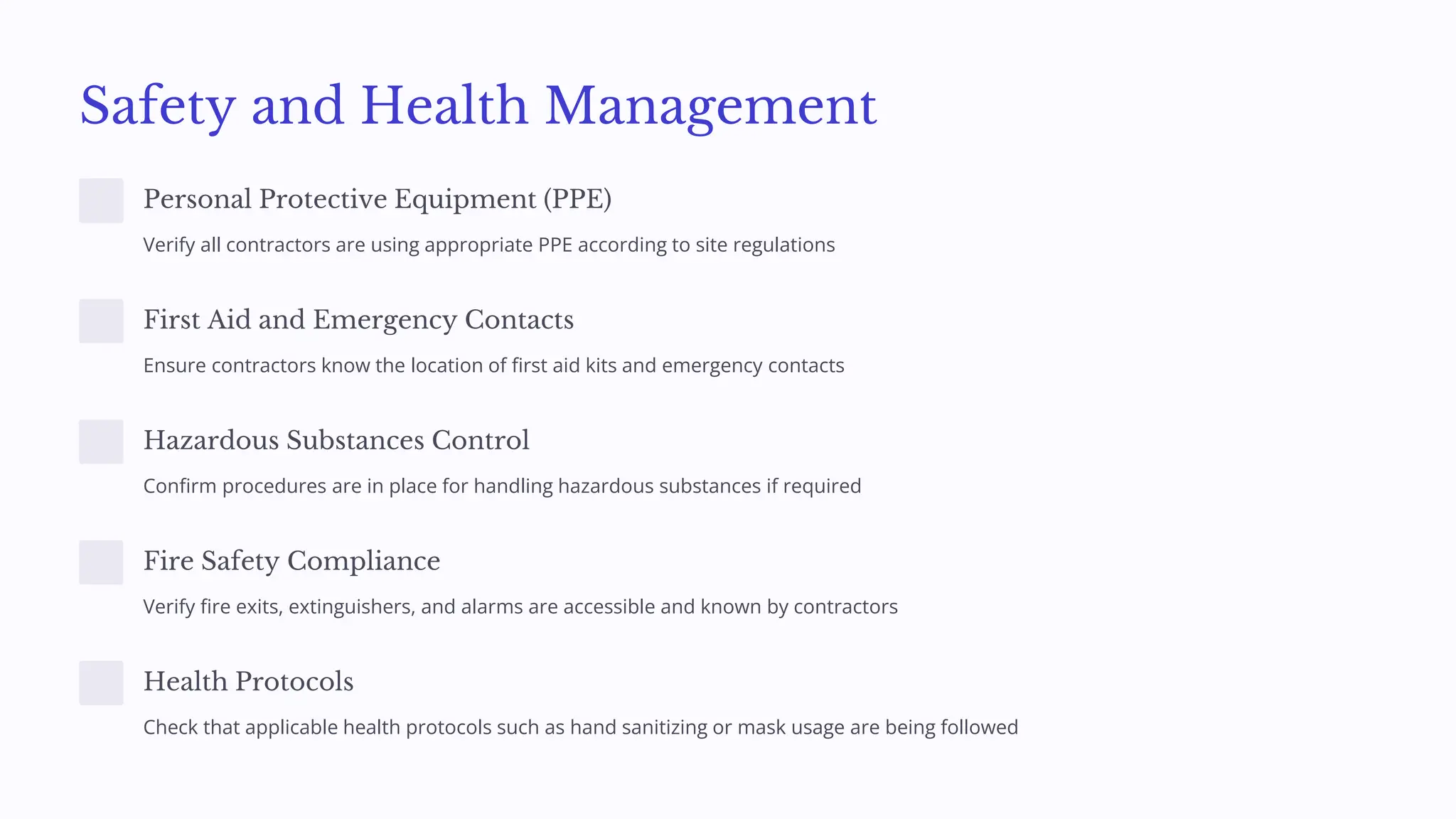 Contractor Management Checklist with eAuditor Audits & Inspections | PDF