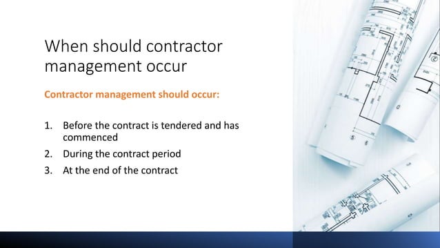Contractor management slides #1 unit1& 2 | PPTX