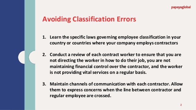 How to Avoid Misclassifying Contractors | PDF