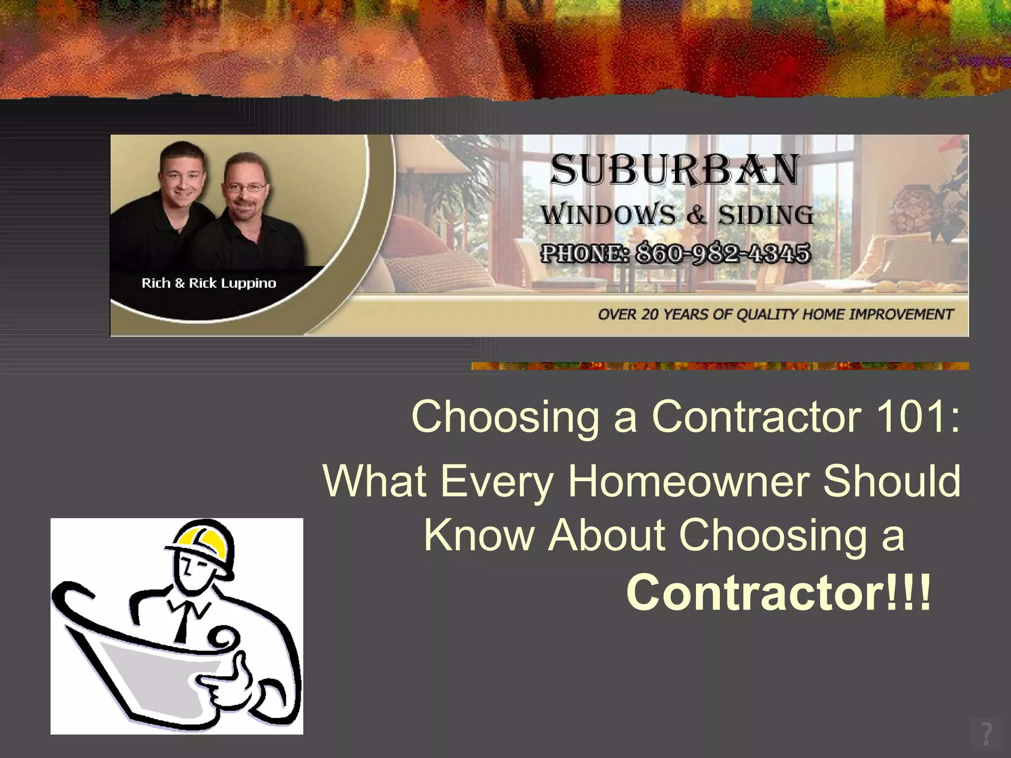 Contractor Presentation | PPT