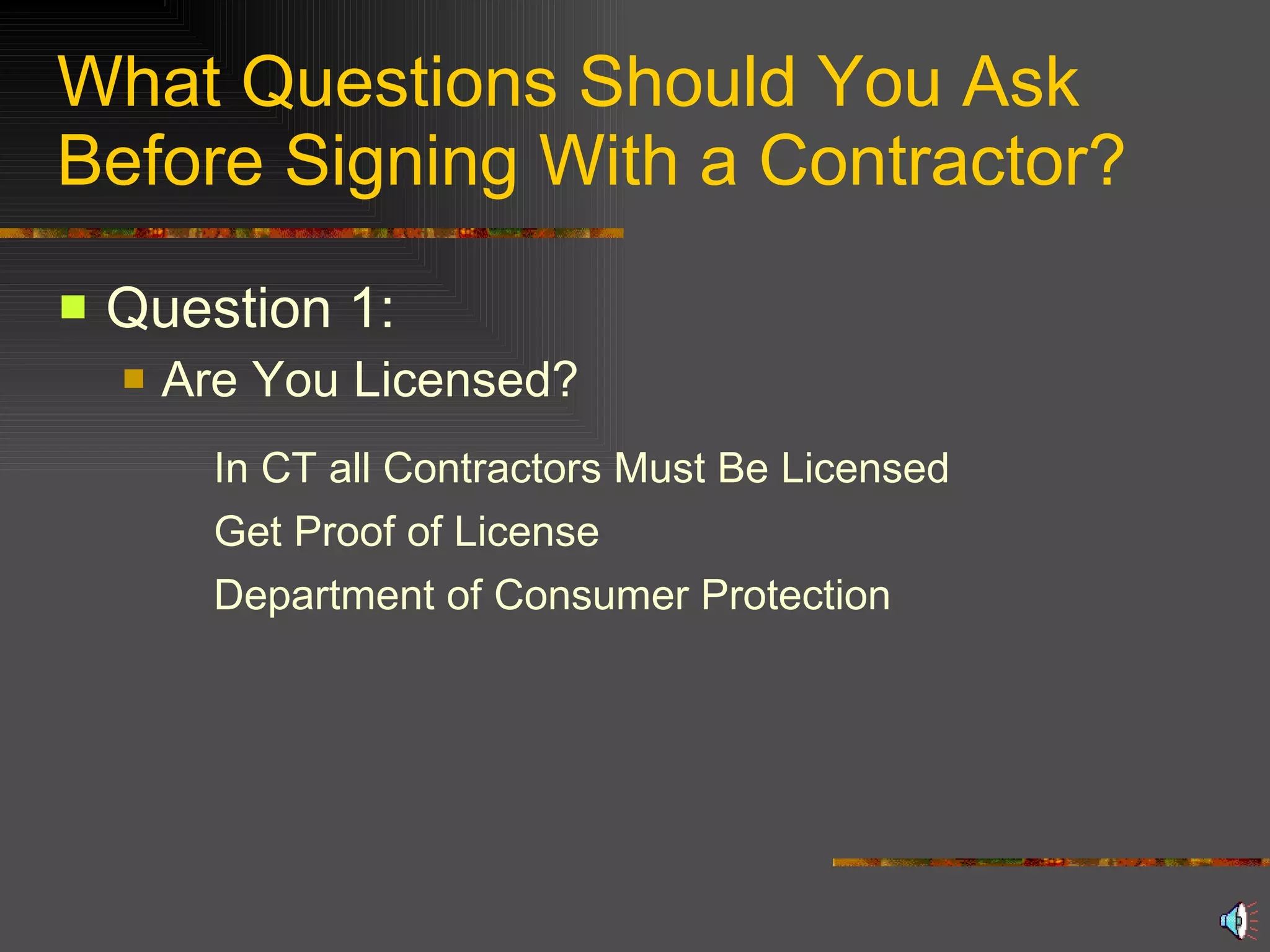 Contractor Presentation | PPT