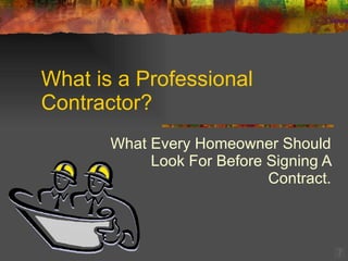 Contractor Presentation | PPT