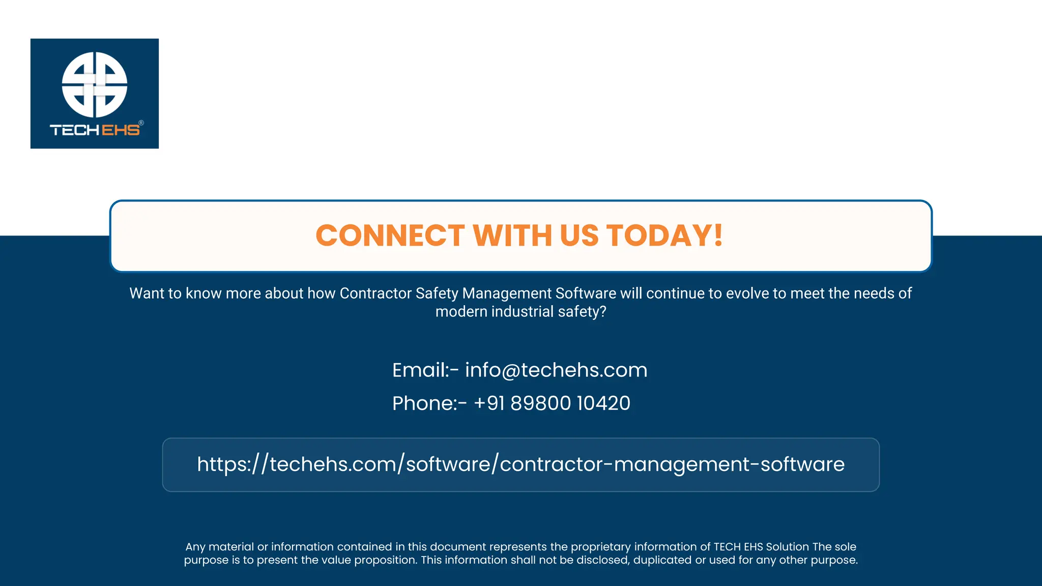 Contractor Safety Management Software | TECH EHS Solution | PPT