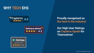 Contractor Safety Management Software | TECH EHS Solution | PPT