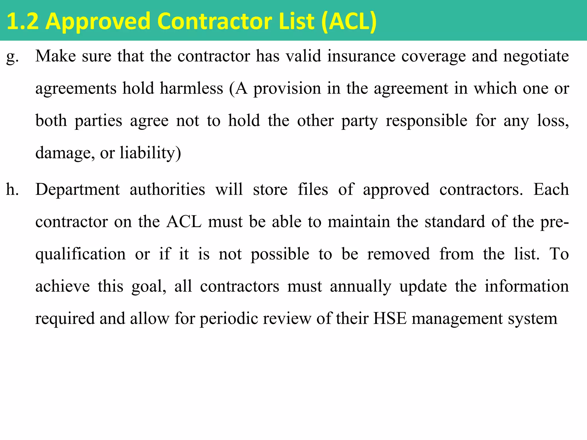 Contractor safety management system | PPSX