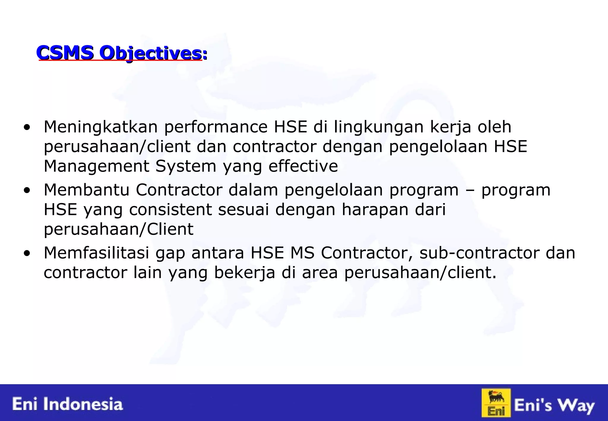 Contractor safety management system (csms) | PPT