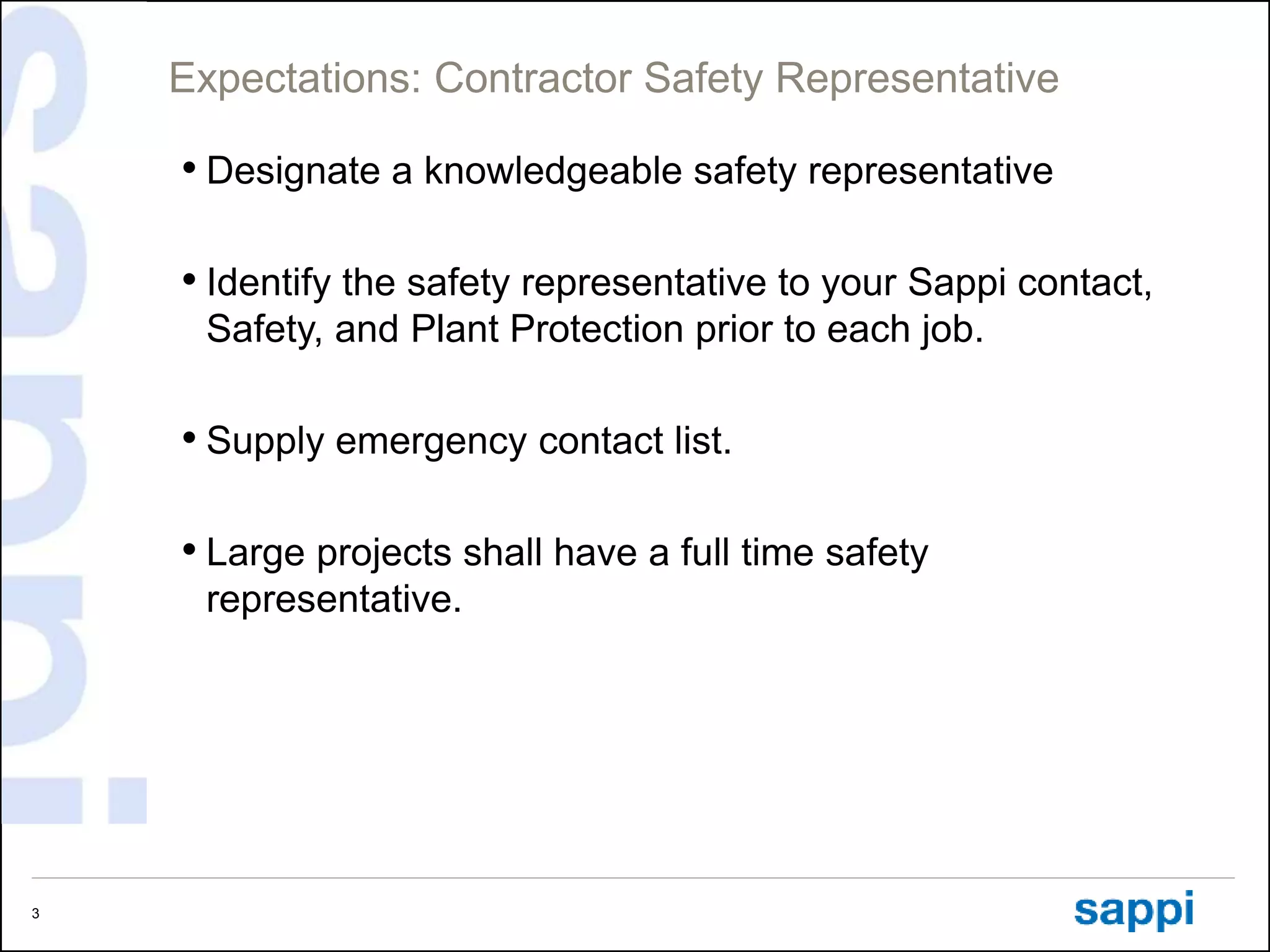 Contractor Safety Orientation - Sappi.ppt
