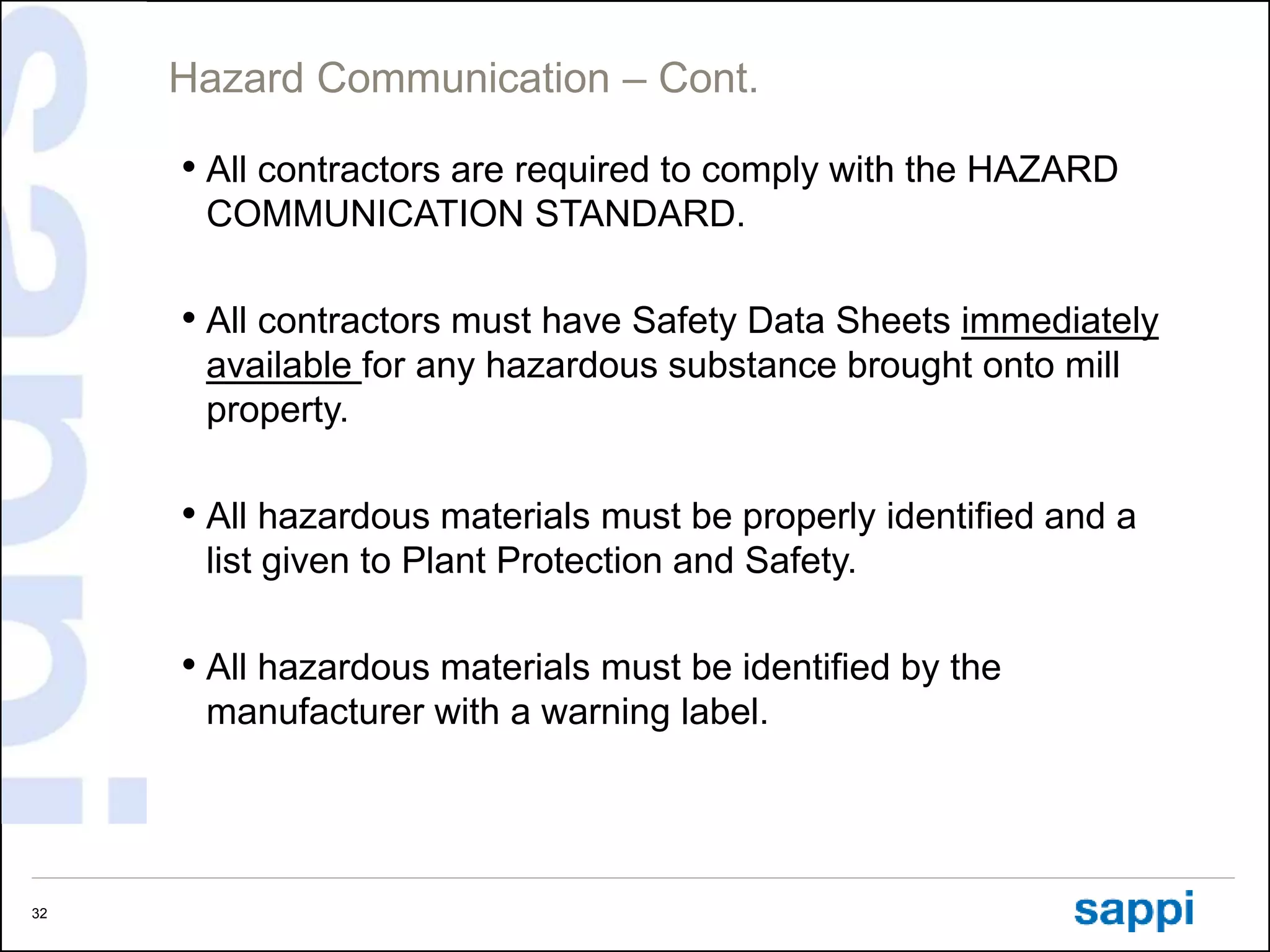 Contractor Safety Orientation - Sappi.ppt