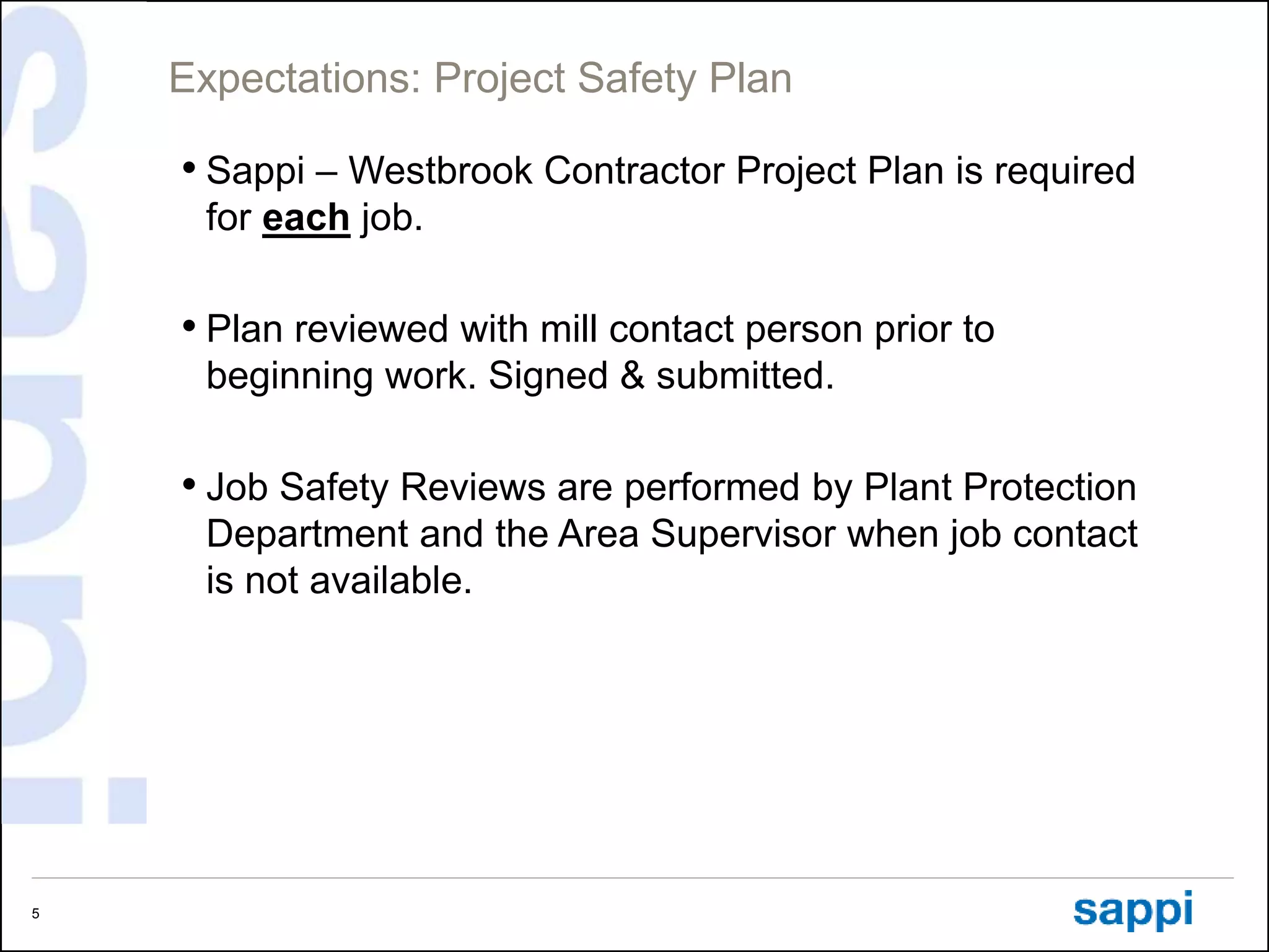 Contractor Safety Orientation - Sappi.ppt