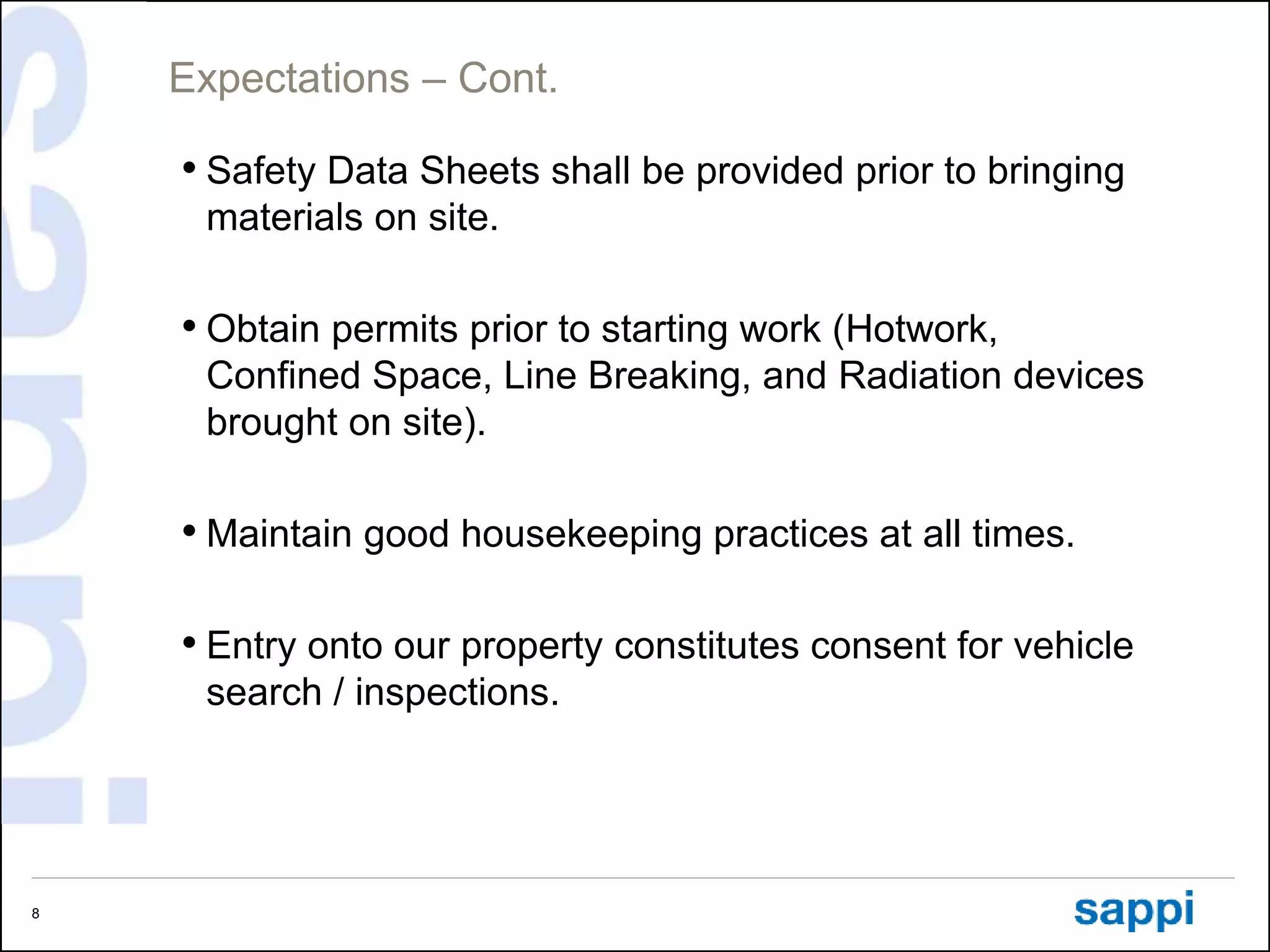 Contractor Safety Orientation - Sappi.ppt