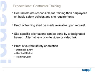 Contractor Safety Orientation - Sappi.ppt