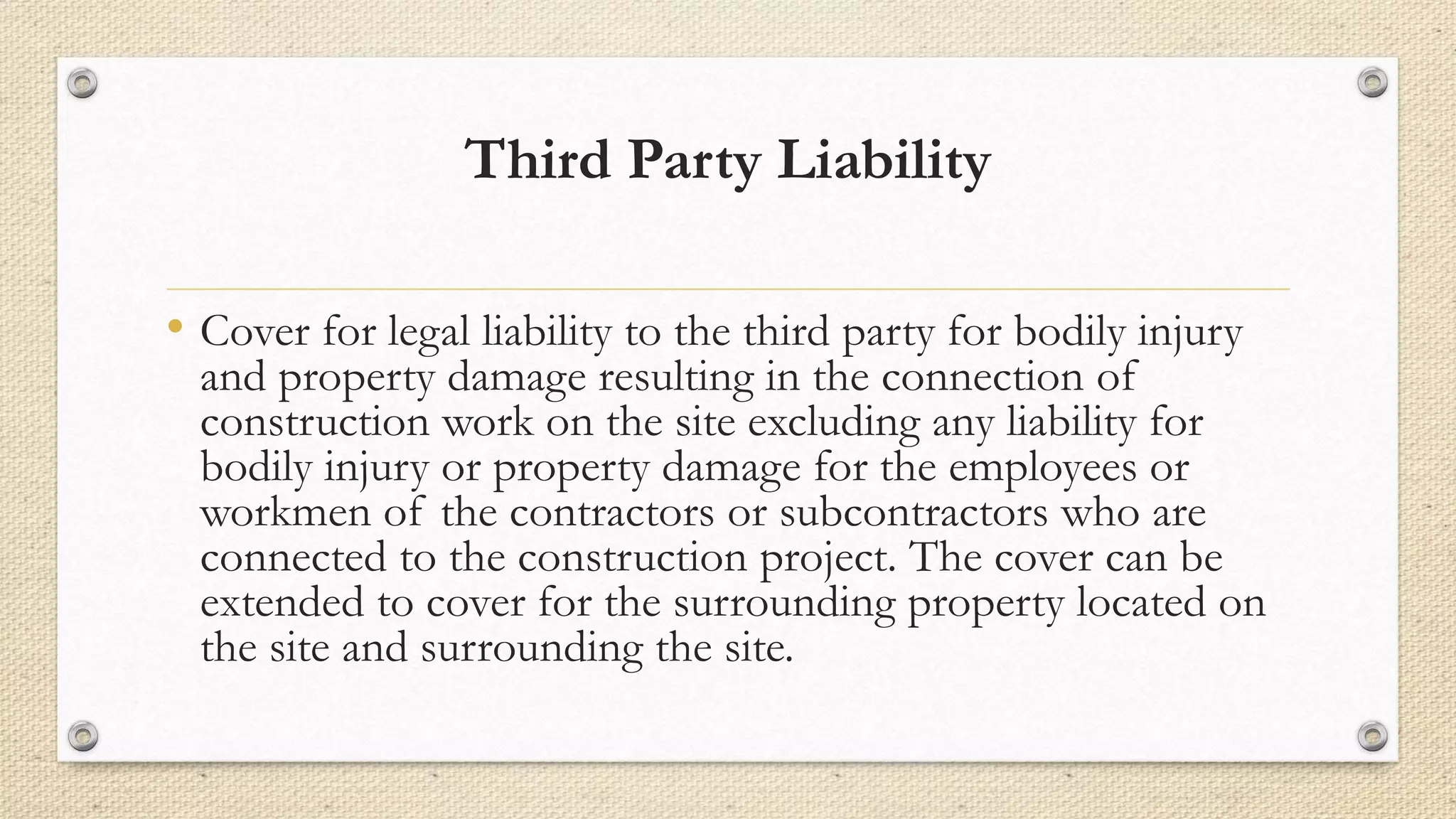 Contractors all risk insurance | PPTX