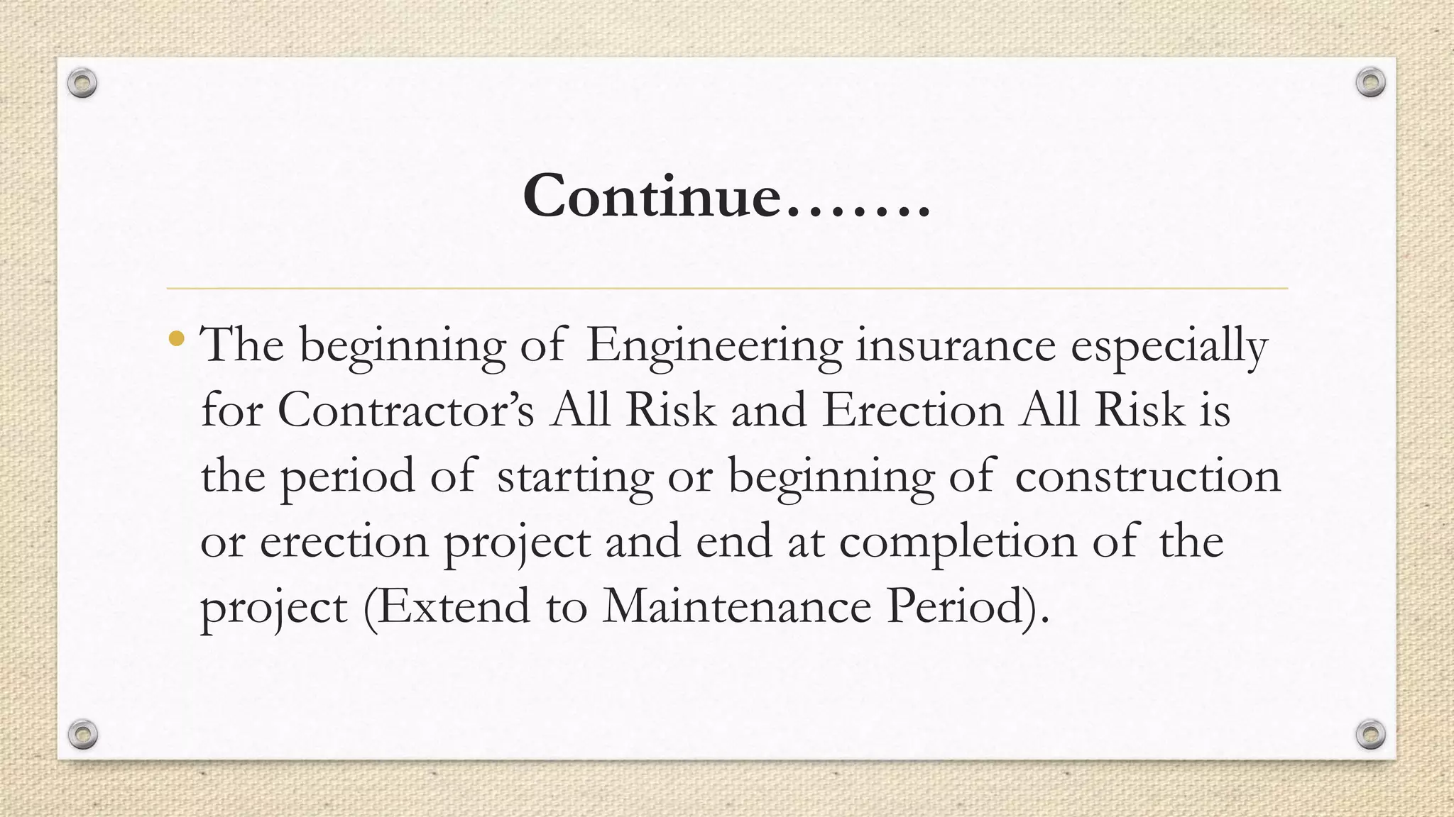 Contractors all risk insurance | PPTX