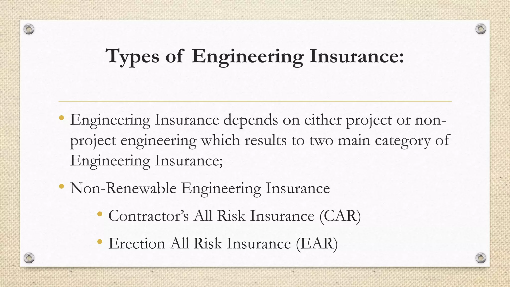 Contractors all risk insurance | PPTX
