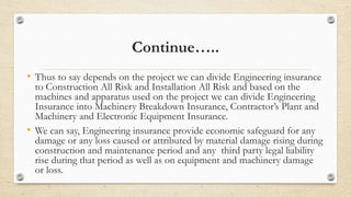 Contractors all risk insurance | PPTX