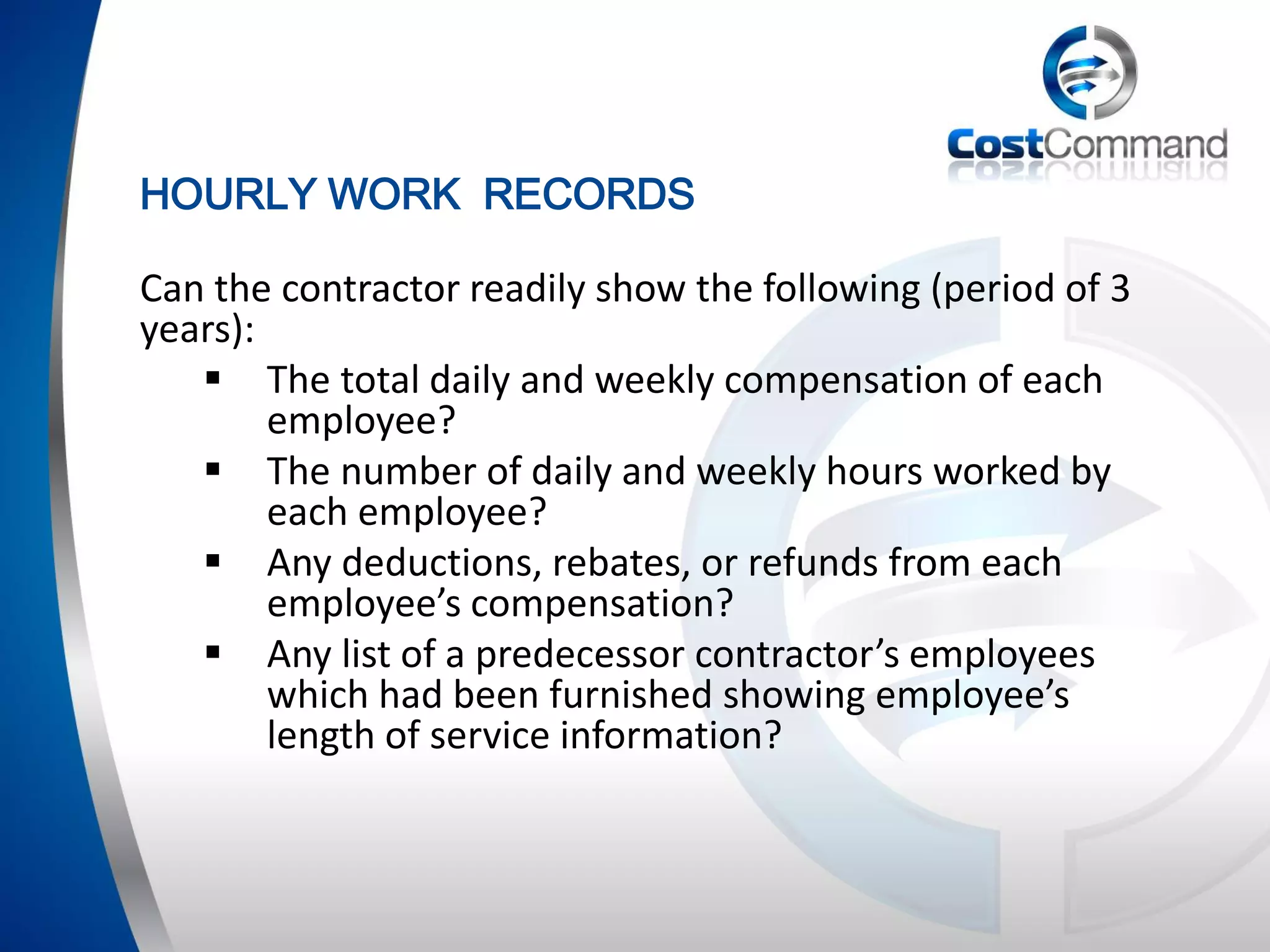 Contractor sca compliance checklist | PDF